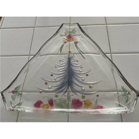 Mikasa | Party Supplies | Vintage Mikasa Tinted Pressed Glass Christmas ...